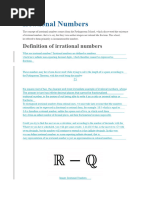 Sum of Two Irrational Numbers Explained | PDF | Numbers | Fraction ...