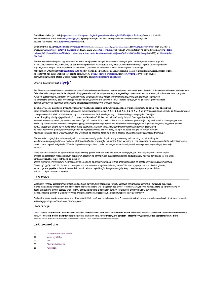 Daniel Isaac Slobin | PDF