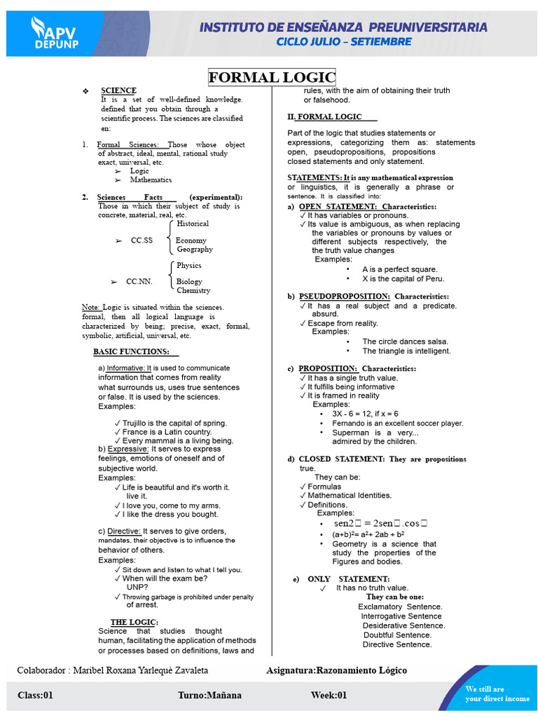 Understanding Formal Logic Concepts | PDF | Logic | Proposition