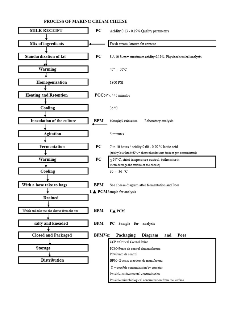 Cream Cheese Production Process Guide | PDF