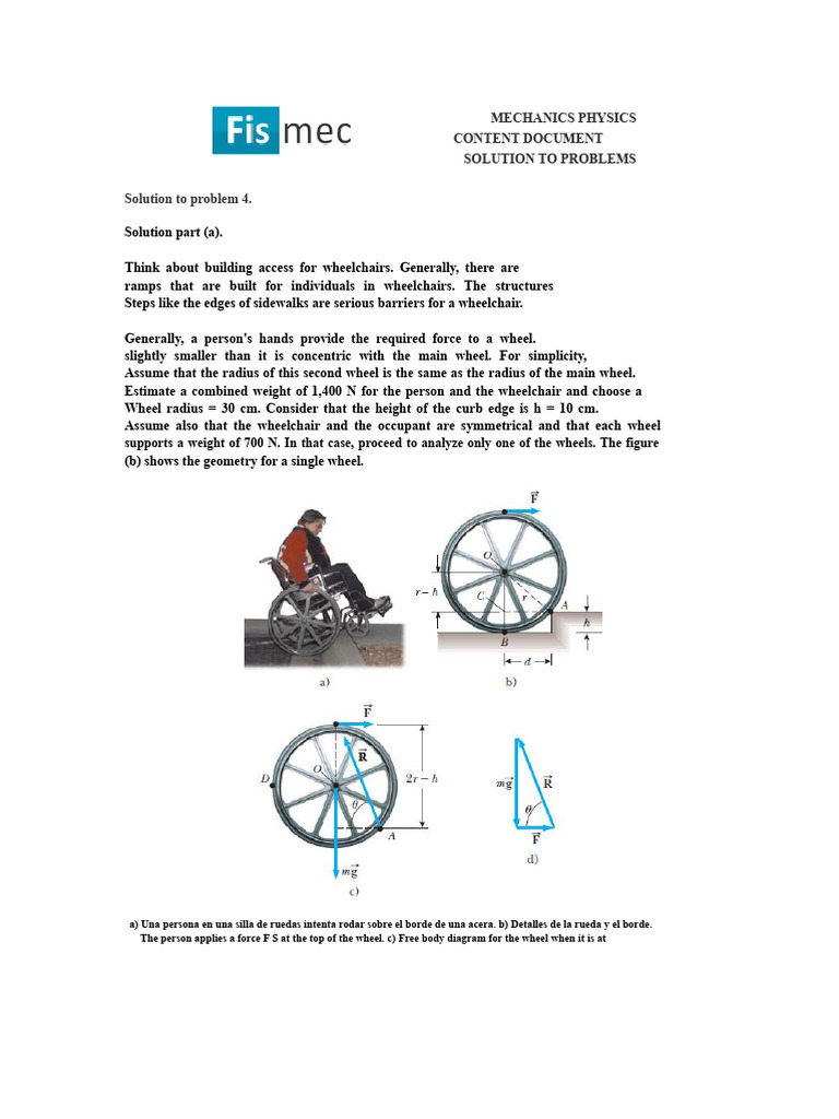Calculating To Move Wheelchair | PDF | Force | Torque