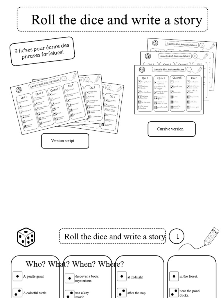 Dice Story Prompts for Creative Writing | PDF