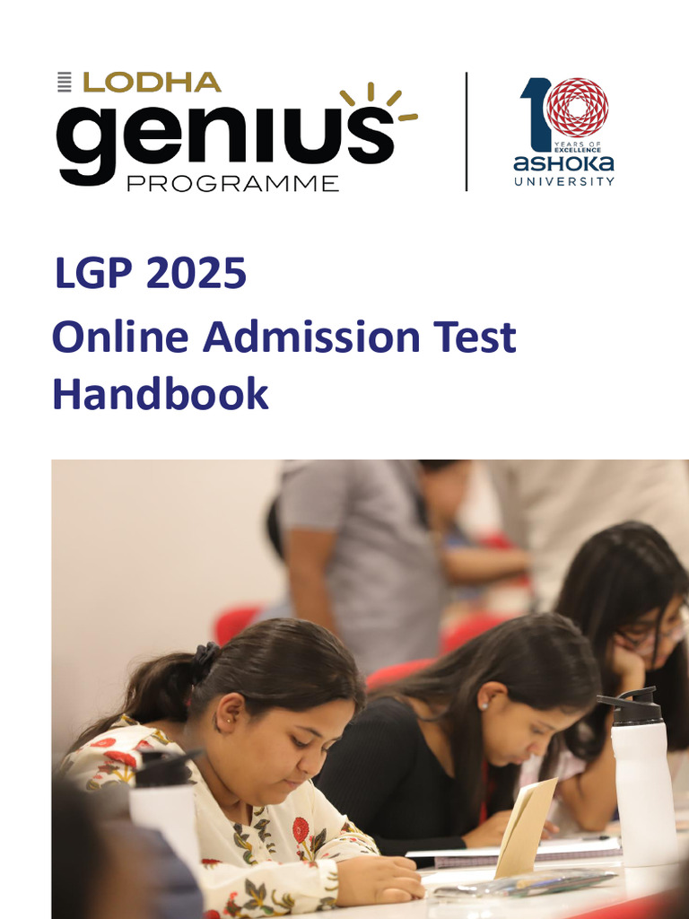 Lodha Genius Programme 2025 Online Admission Test Handbook a035afe037 ...