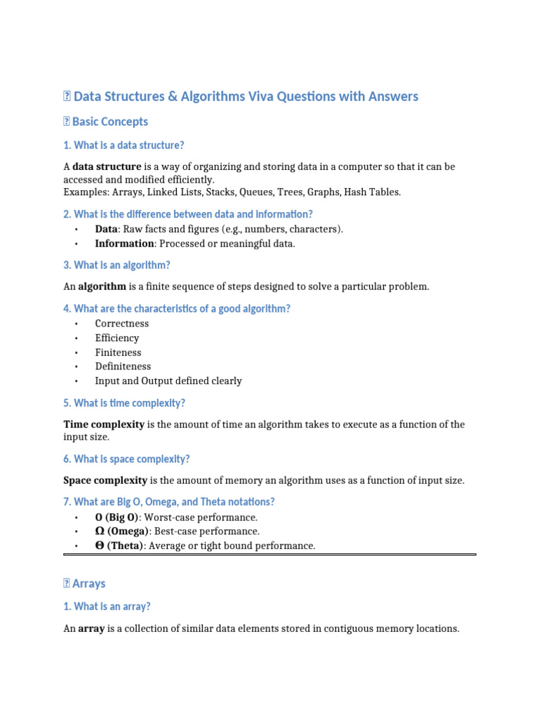 MConverter.eu DSA Viva Questions With Answers | PDF | Queue (Abstract ...