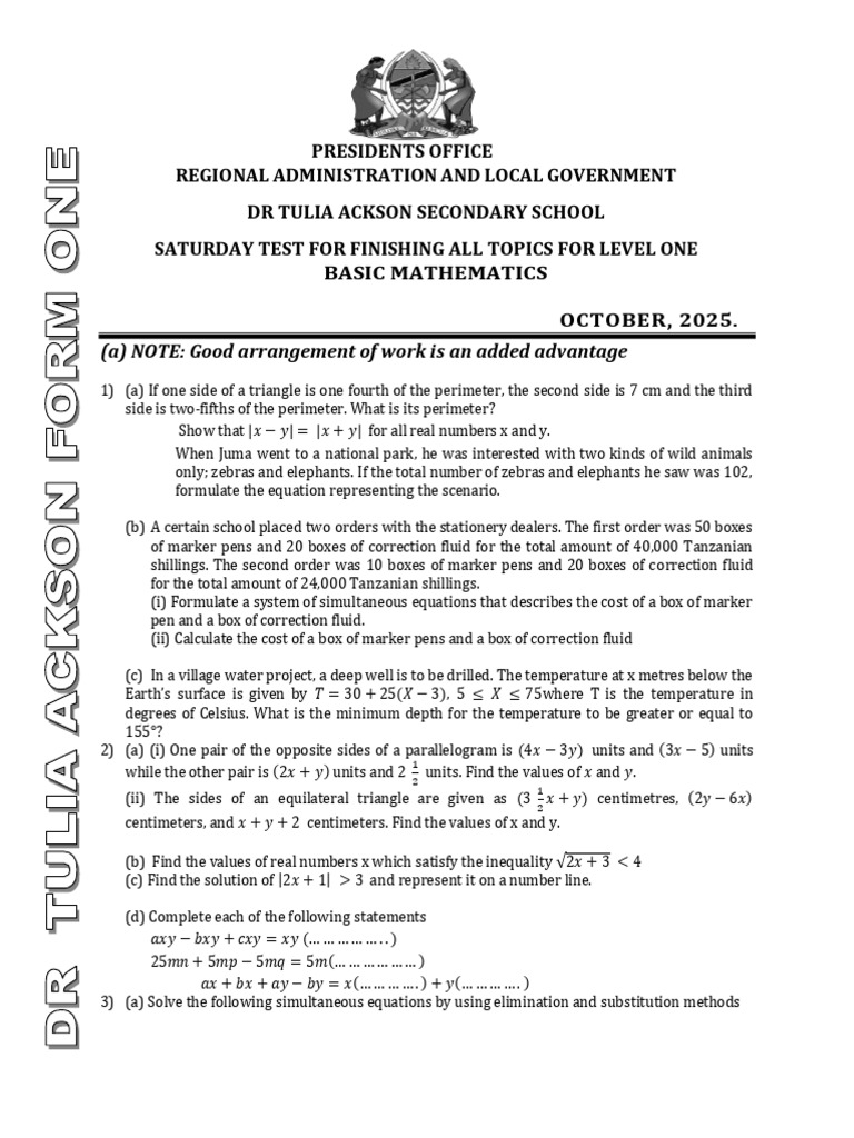 Basic Math f1 Oct 2025-1 (1) | PDF | Mathematics | Speed
