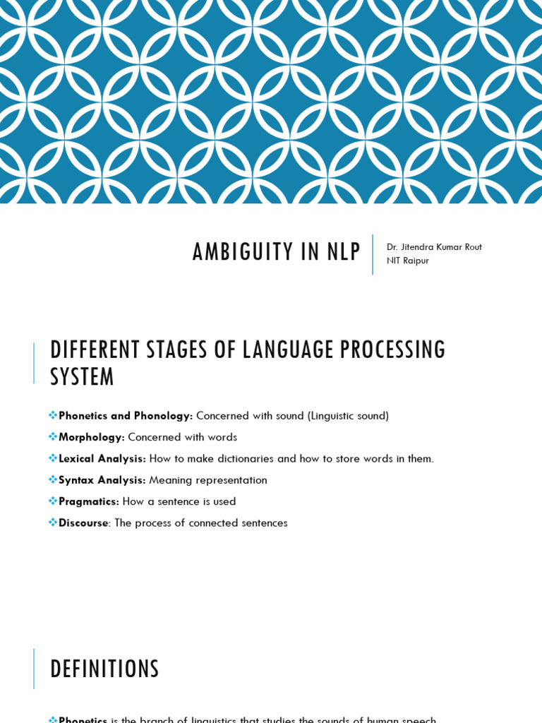 NLP Ambiguity | PDF | Word | Parsing