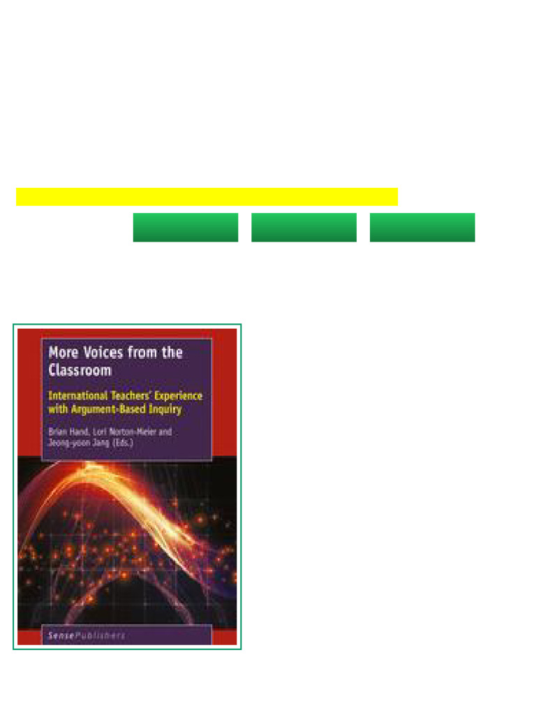(Ebook) More Voices from the Classroom: International Teachers’ Experience with Argument-Based ...