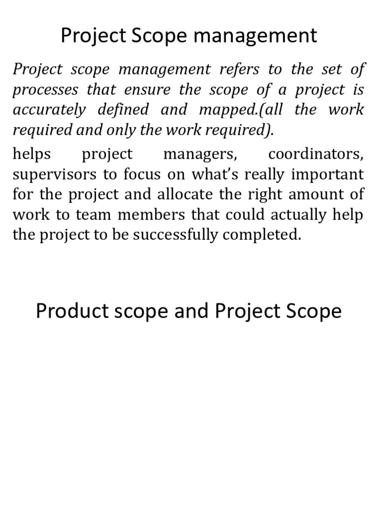Module 2.2 Scope Management | PDF