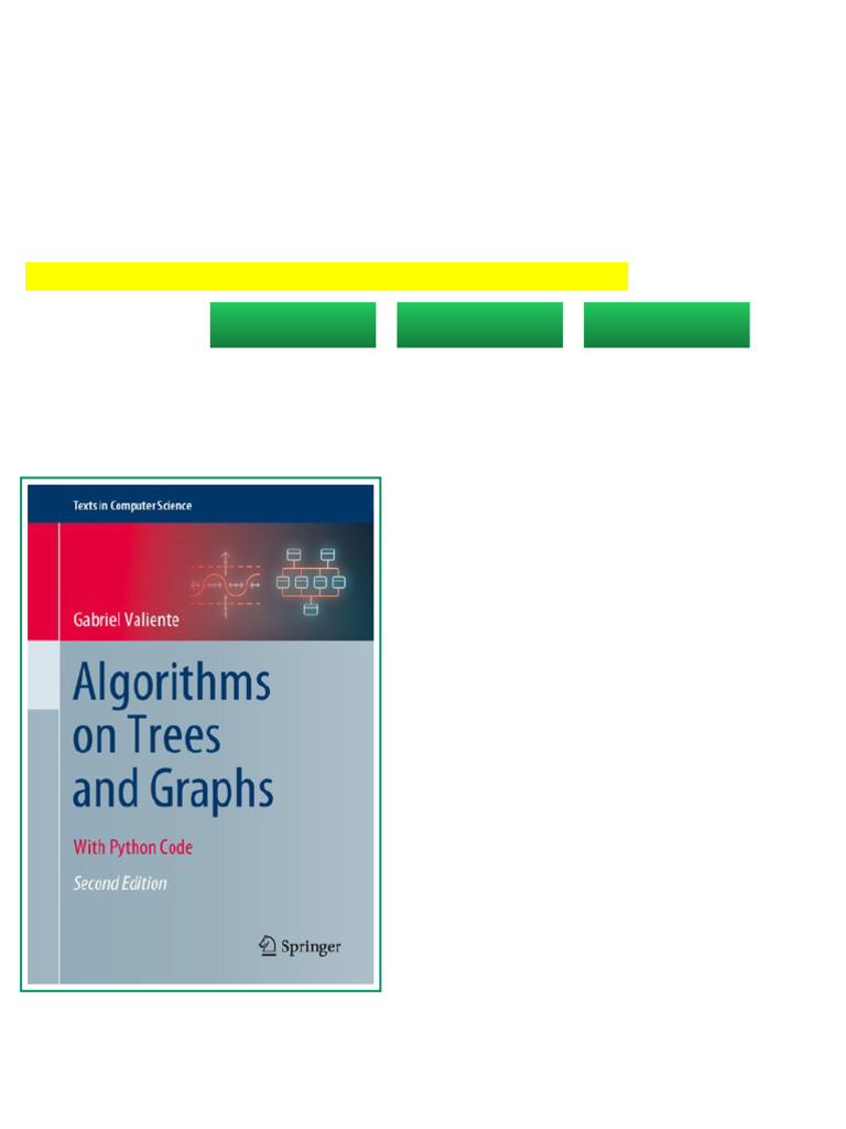 (Ebook) Algorithms on Trees and Graphs: With Python Code by Gabriel ...