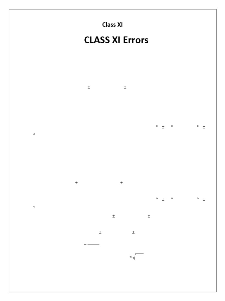 Class 11 Physics Error | PDF | Significant Figures | Length