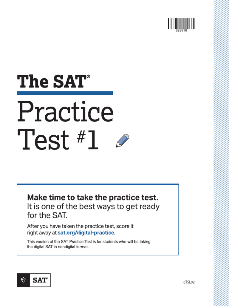 Sat Practice Test 1 Digital | PDF