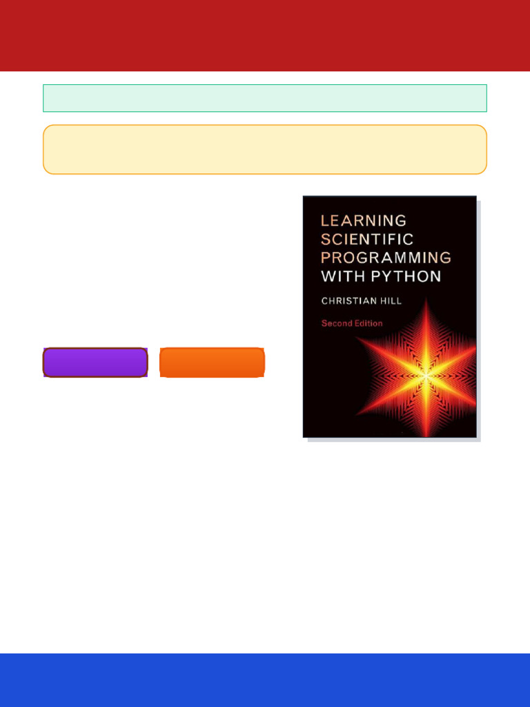 Learning Scientific Programming with Python 2nd Edition Christian Hill ...