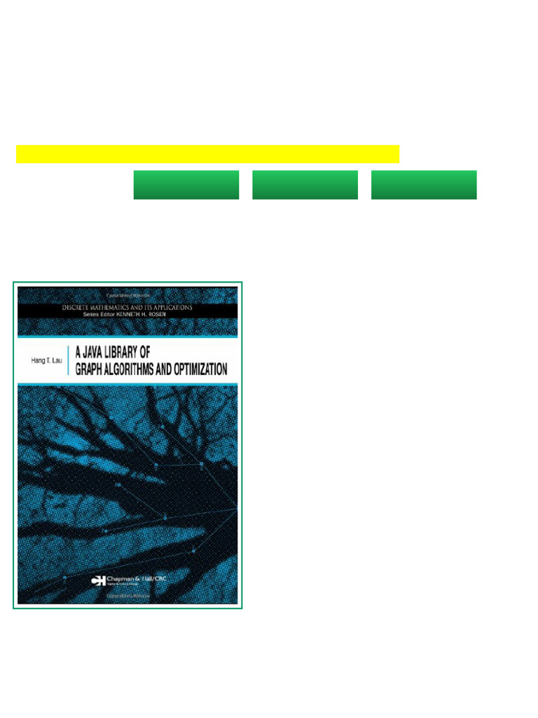 A Java Library of Graph Algorithms and Optimization 1st Edition Hang T ...
