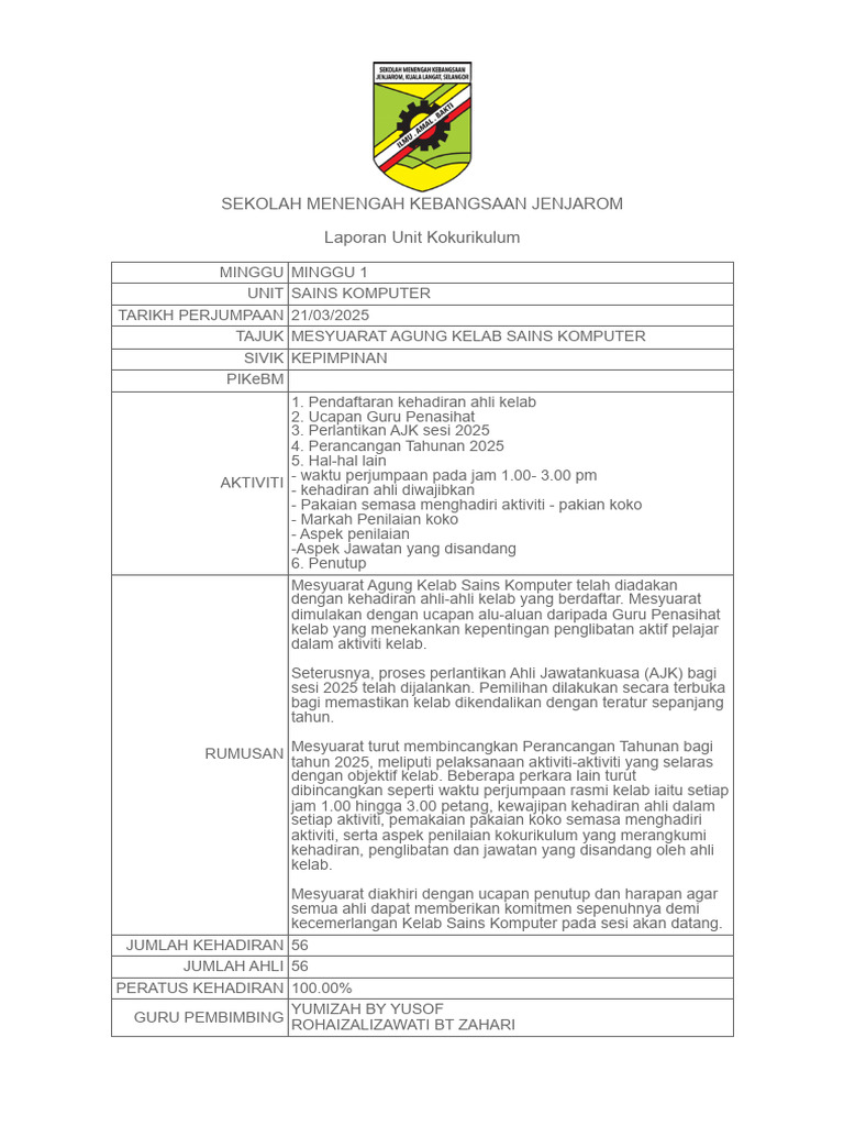 m1 - Kelab Sains Komputer | PDF