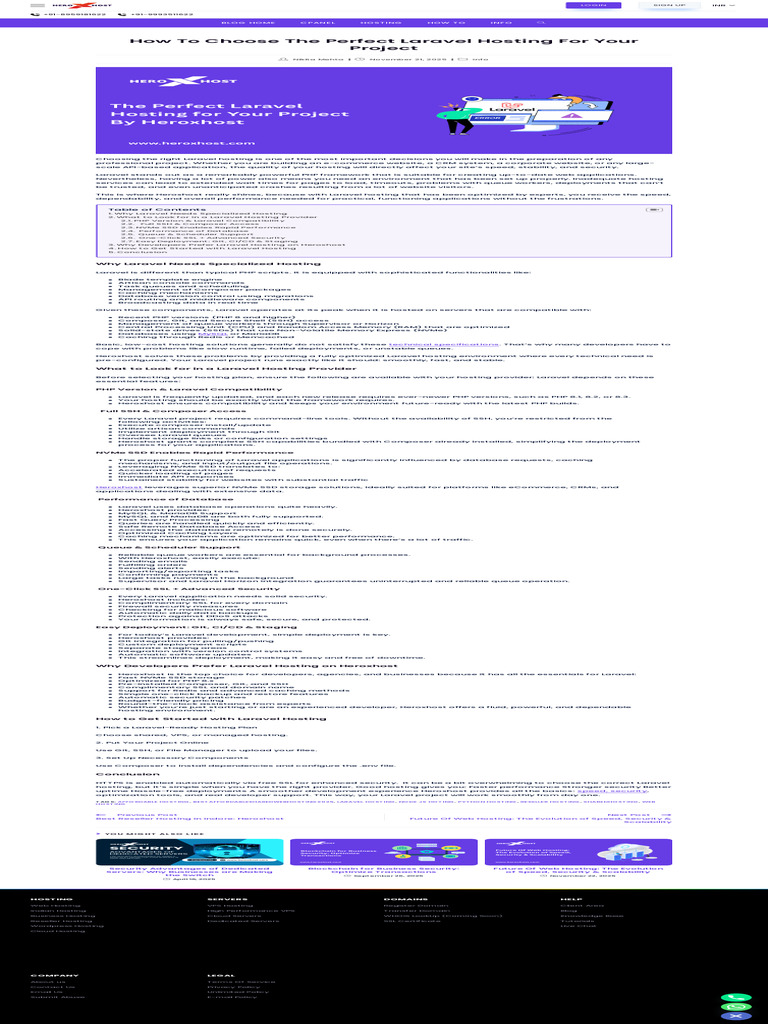 How to Choose the Perfect Laravel Hosting for Your Project | PDF ...
