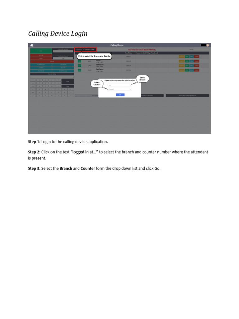 Calling Device UI and Explanation-1 | PDF