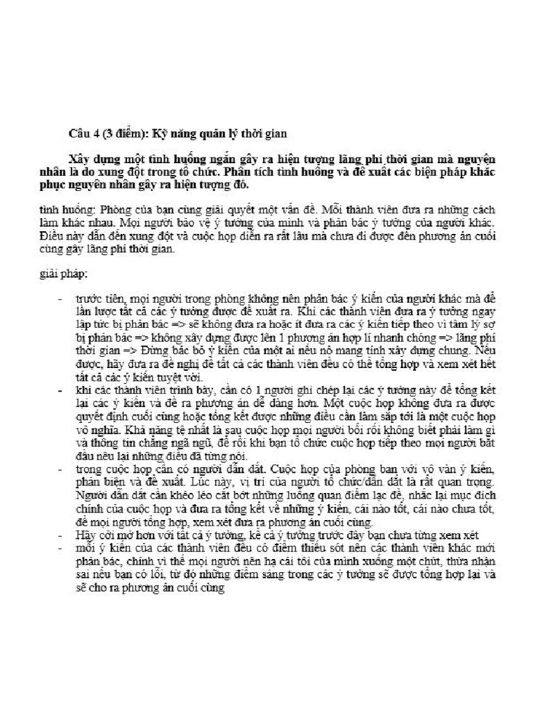 Đề Kỹ năng quản trị lộn sang KDQT | PDF