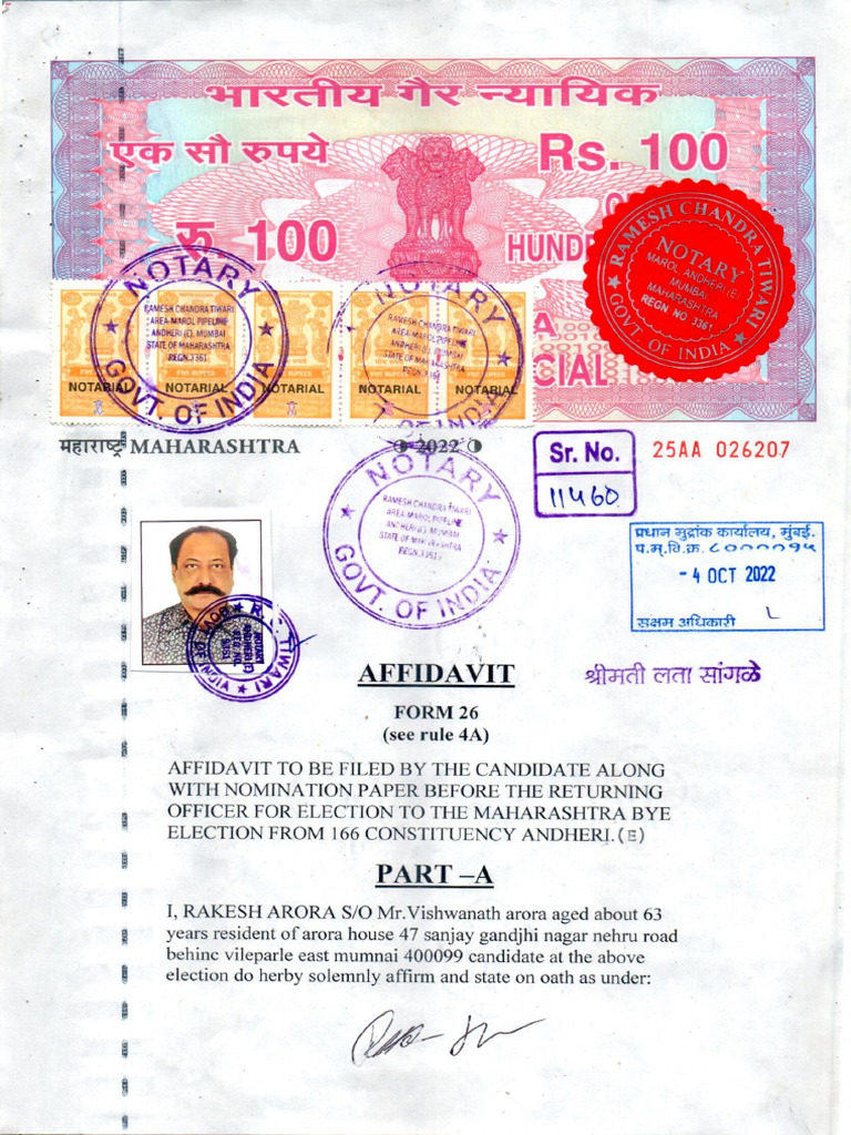 Affidavit Rakesh Arora HJP | PDF