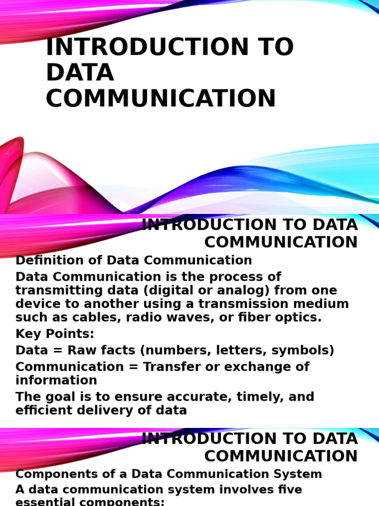 Lecture 1 - Introduction to Data Communication | PDF | Osi Model ...