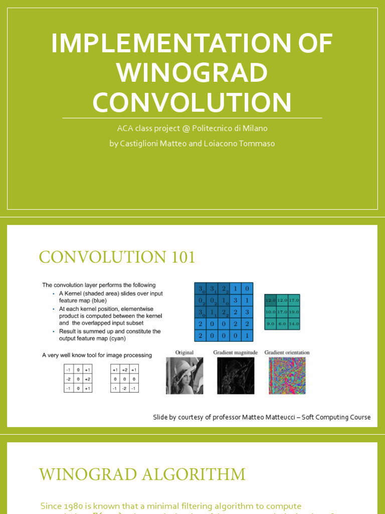 Implementation of Winograd Convolution | PDF | Matrix (Mathematics ...