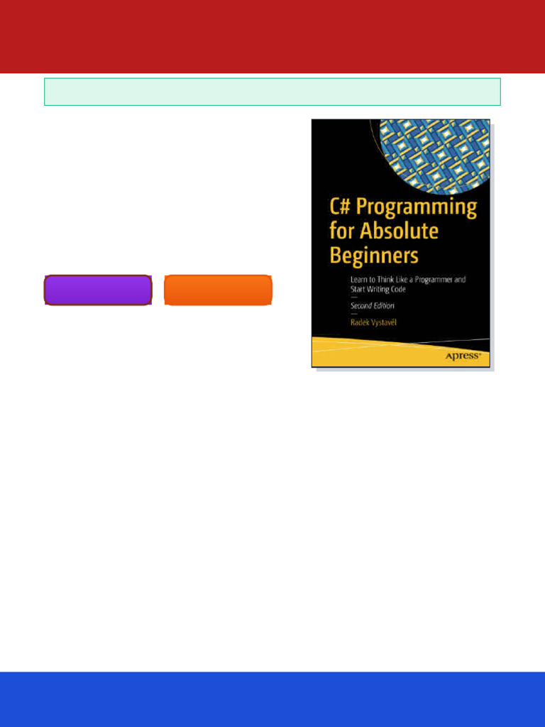 C# Programming For Absolute Beginners Radek Vystavel ebook max edition ...