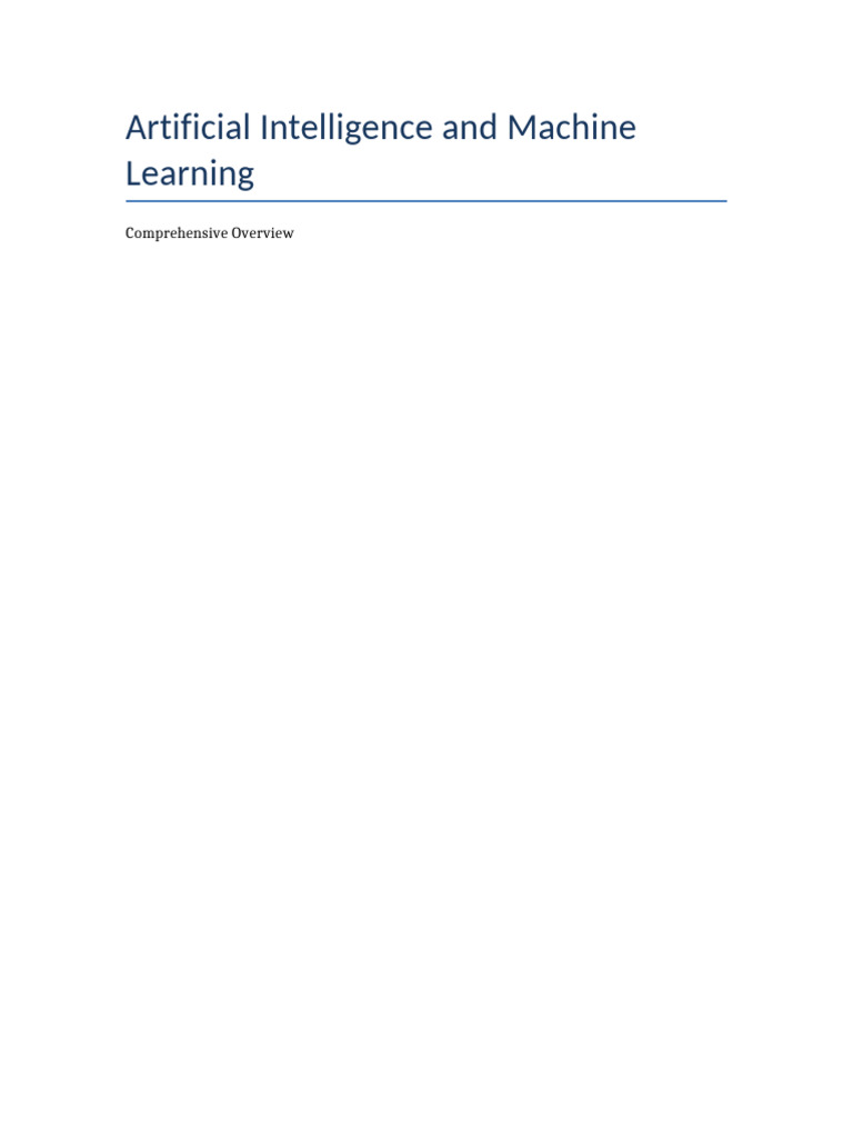Artificial Intelligence and Machine Learning | PDF