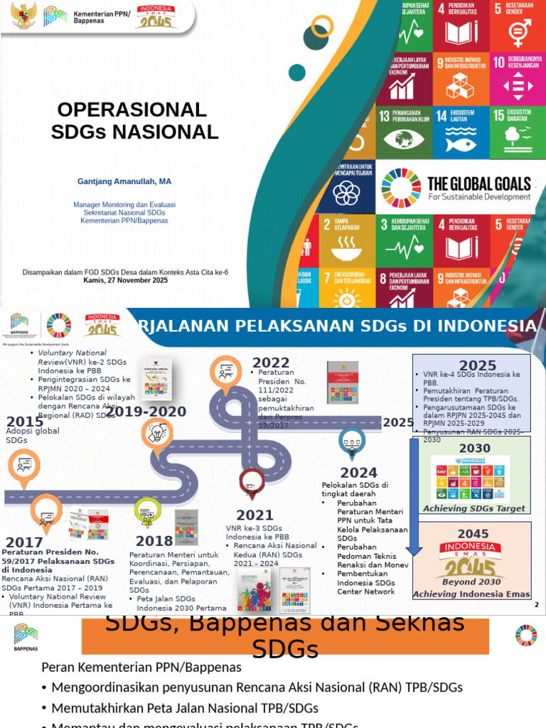 6. 20251127_Rakor SDGS Desa_Operasional SDGs Nasional | PDF