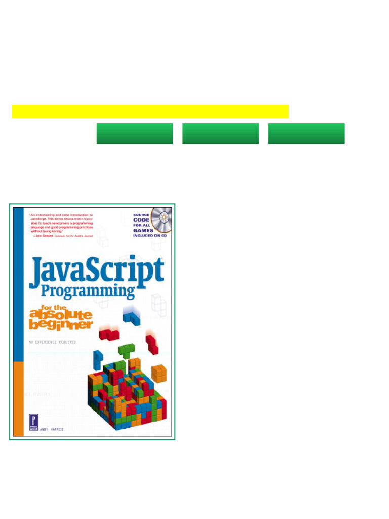 JavaScript programming for the absolute beginner the fun way to learn ...