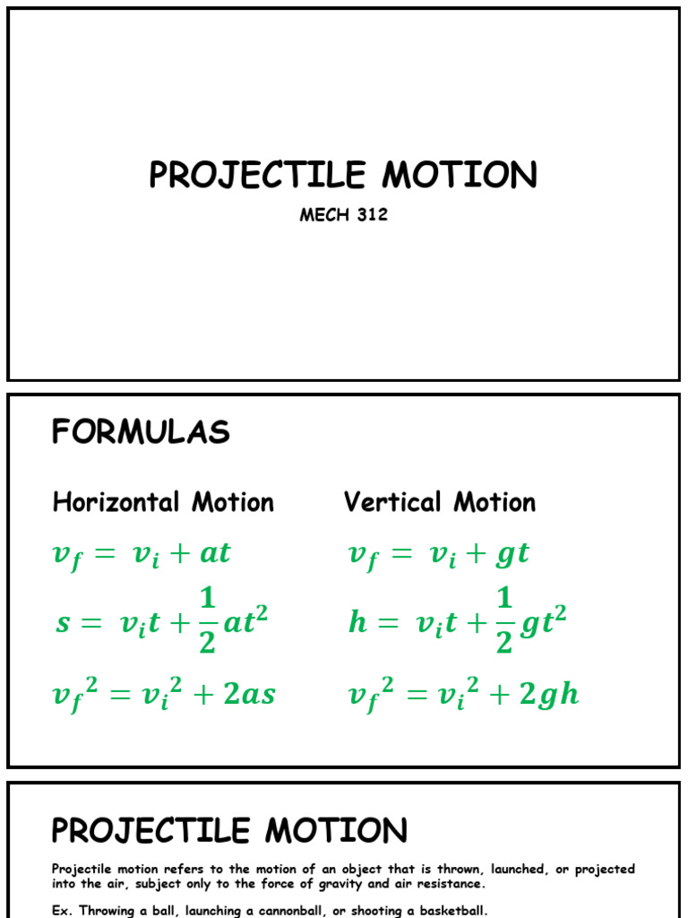 Projectile Motion (1) | PDF