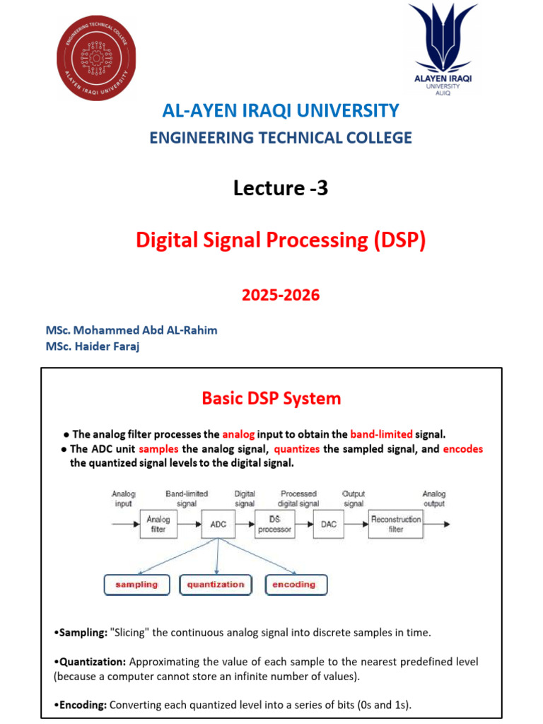 DSP 3 | PDF | Sampling (Signal Processing) | Spectral Density