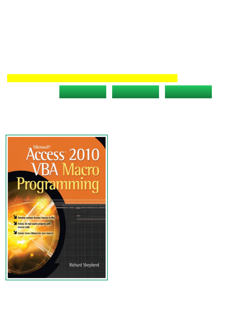 85984728 | PDF | Microsoft Access | Visual Basic For Applications