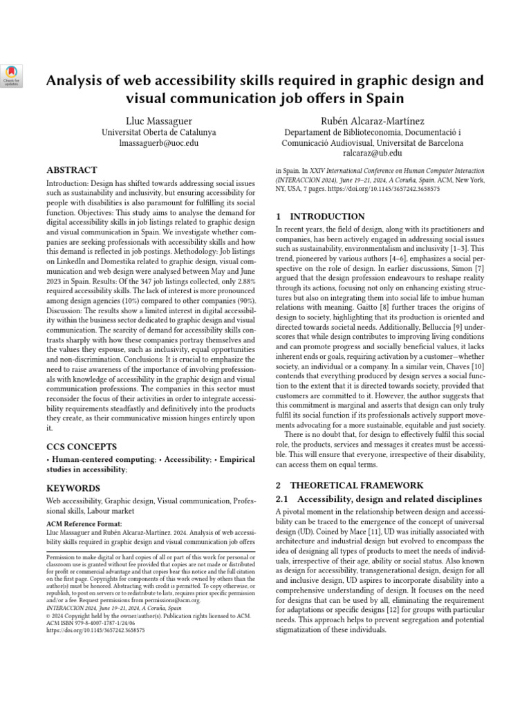 Analysis of Web Accessibility Skills Required in Graphic Design and ...