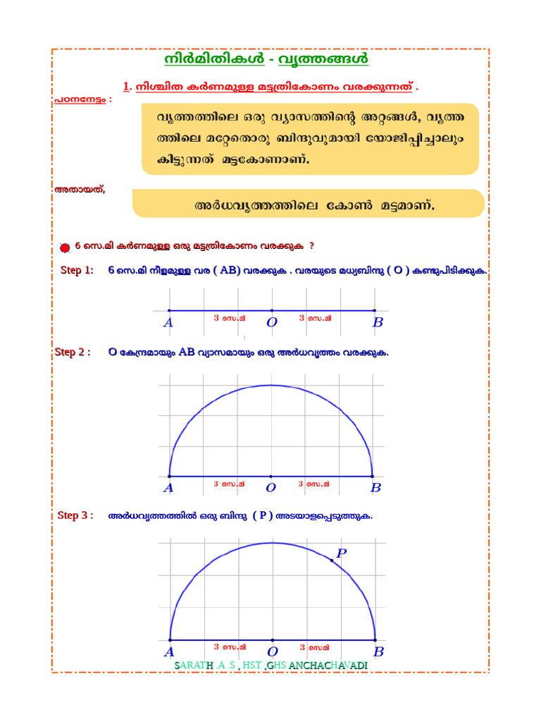Cicles Notes - CONSTRUCTIONS - CIRCLES | PDF