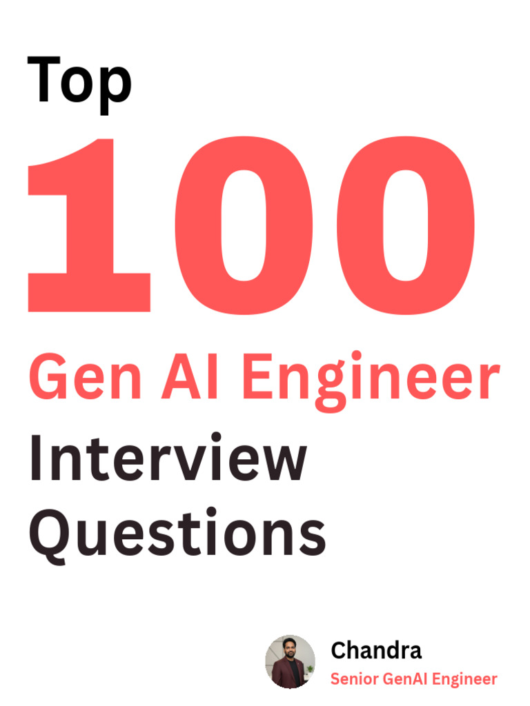Top 100 Gen AI Engineer Interview Questions | PDF | Artificial ...