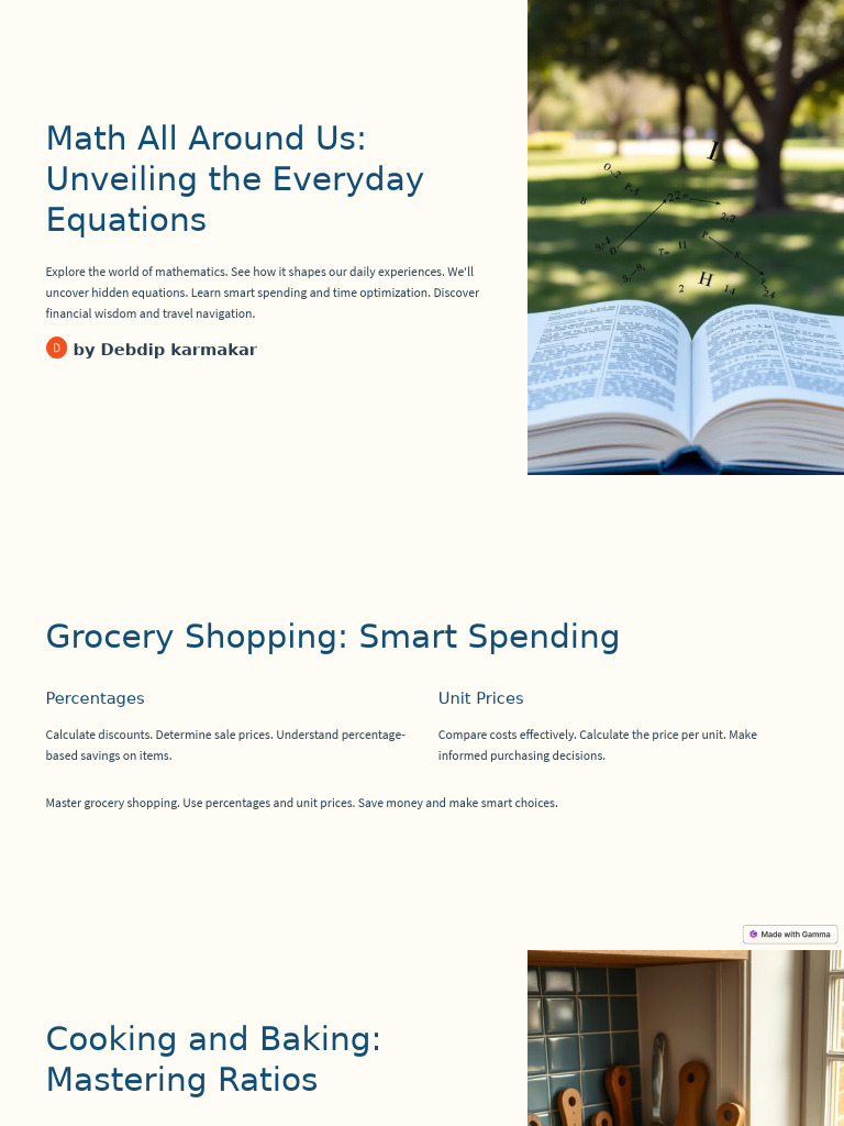 Math All Around Us Unveiling the Everyday Equations | PDF | Mathematics ...