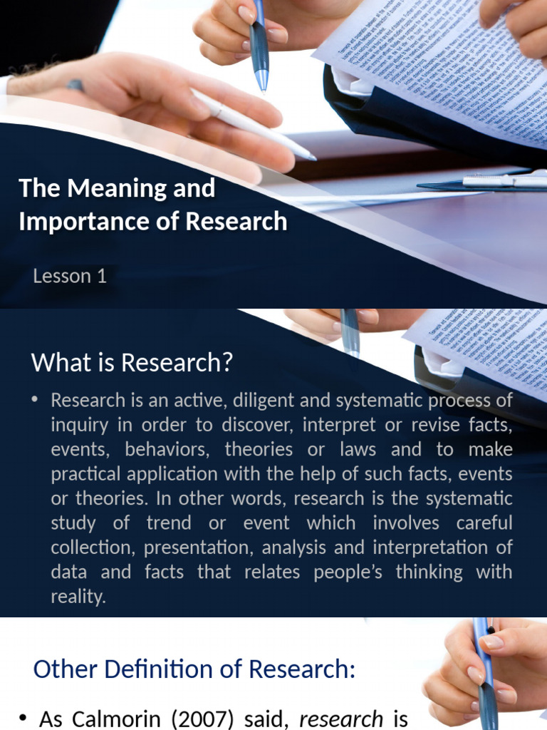 Understanding Research: Definition & Purpose | PDF | Theory | Knowledge