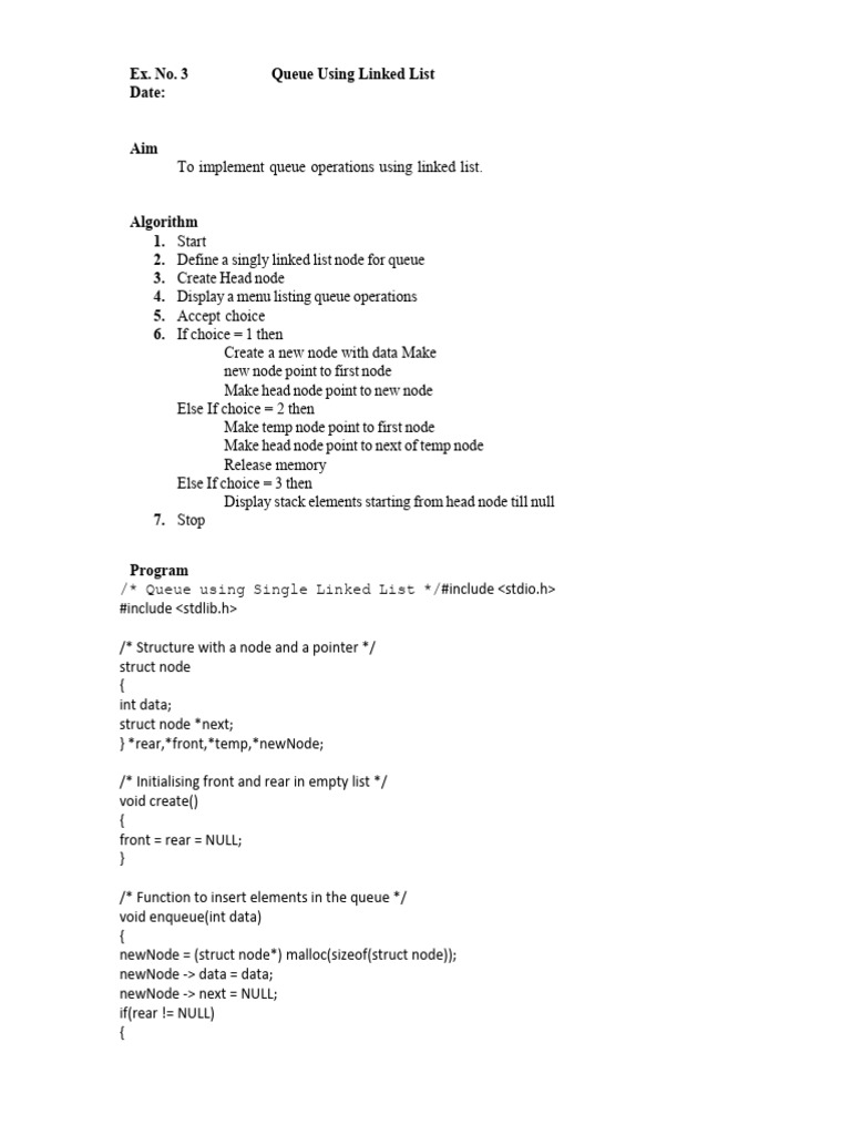 ex3 | PDF | Queue (Abstract Data Type) | C++