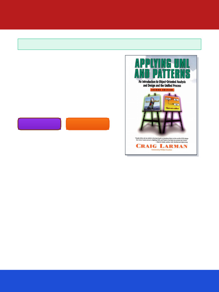 Applying UML and Patterns An Introduction to Object Oriented Analysis ...