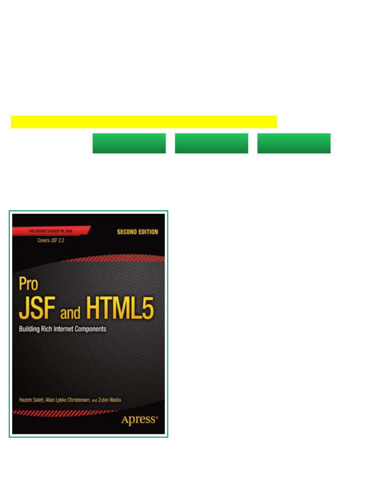 (Ebook) Pro JSF and HTML5 by Hazem Saleh, Allan Lykke Christensen, Zubin Wadia ISBN ...