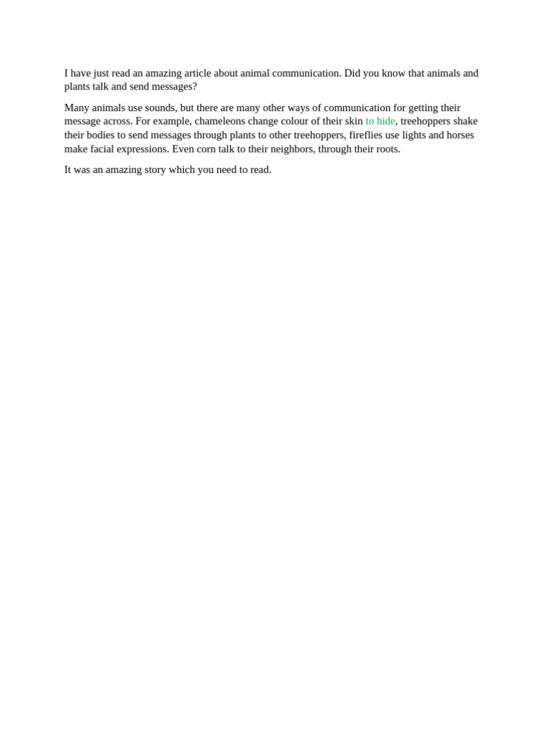 Fascinating Animal Communication Methods | PDF