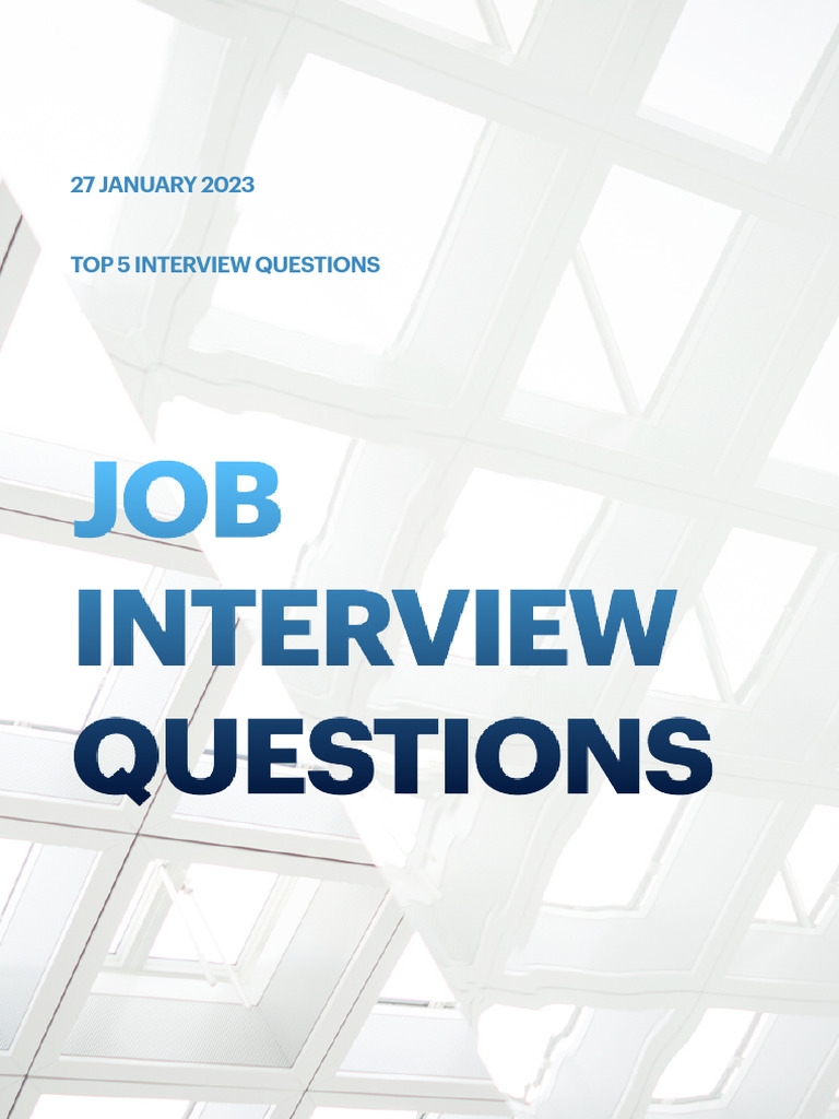 Job Interview Questions 1675278004 | PDF | Behavior Modification | Learning