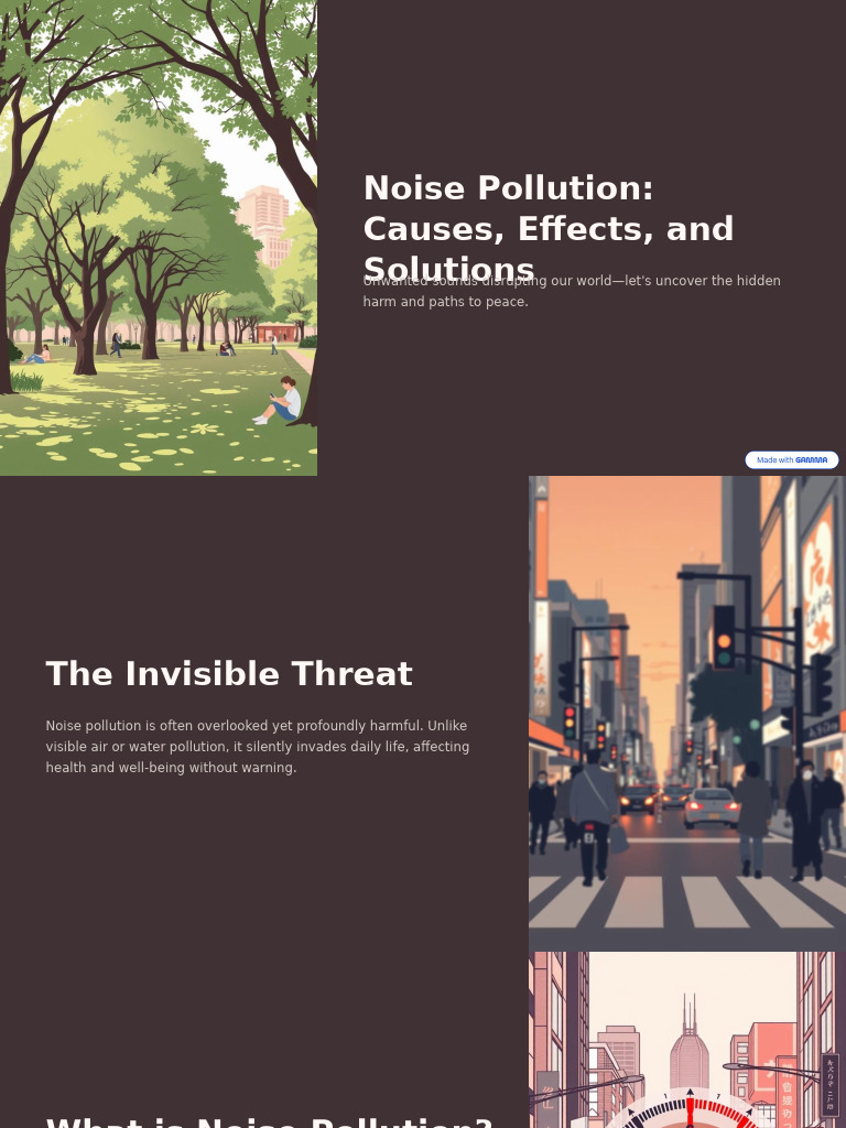 Noise Pollution Causes Effects and Solutions | PDF | Noise | Natural ...