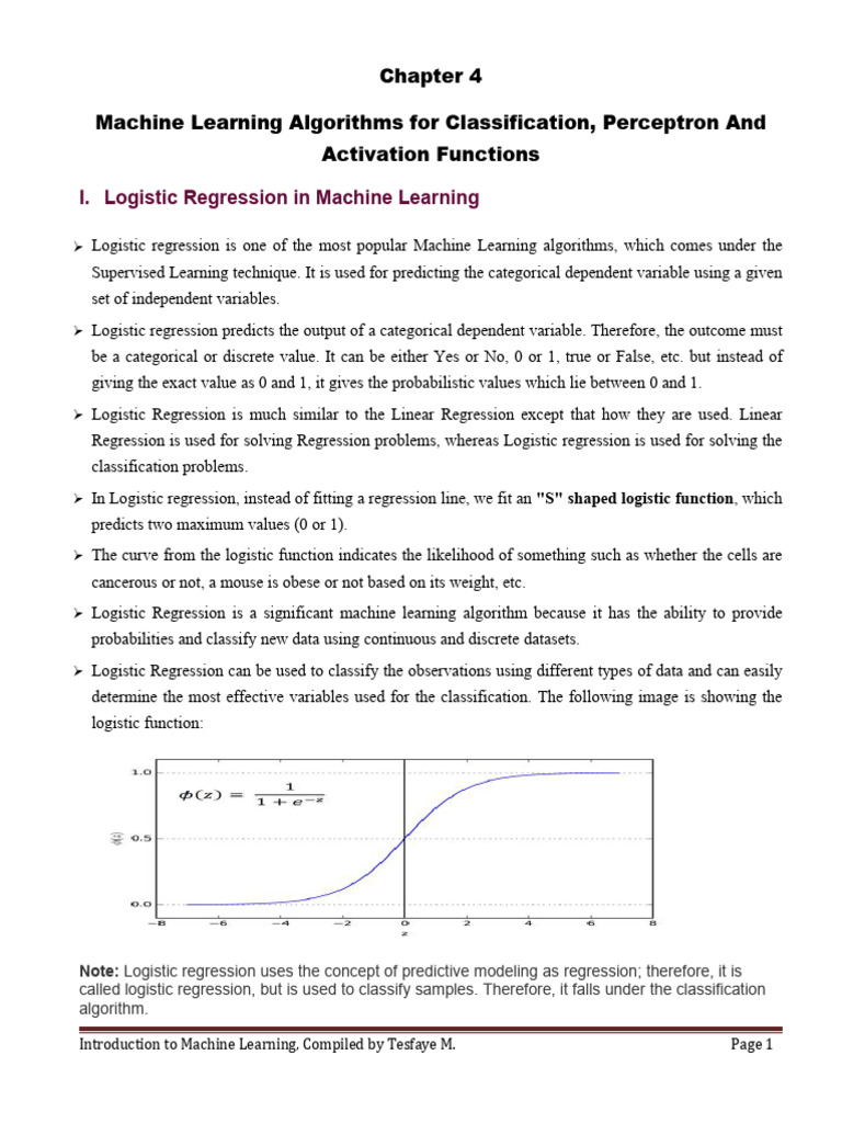 Chapter-4-Machine Learning Algorithms For Classification | PDF ...