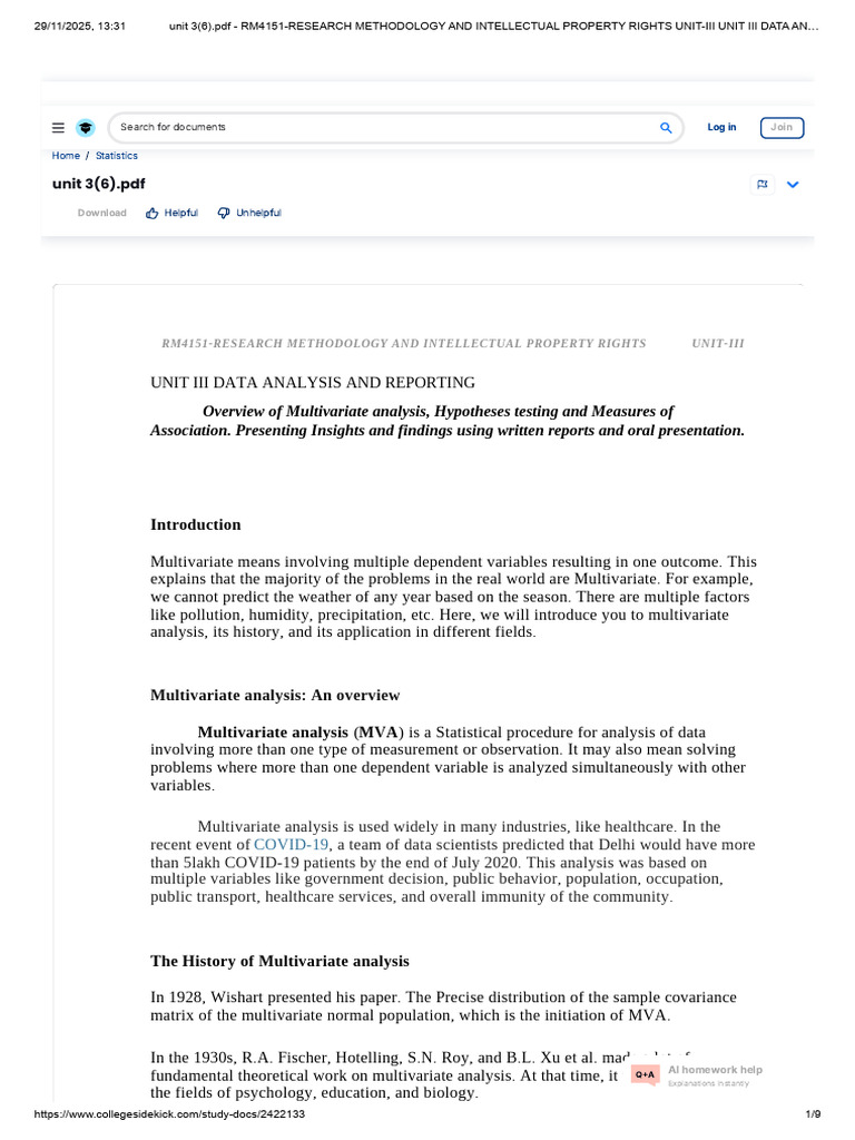 Unit 3 (6) .PDF - Rm4151-Research Methodology and Intellectual Property Rights Unit-III Unit III ...