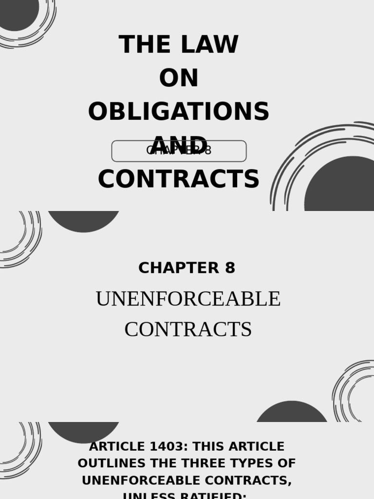 chapter-8-ppt-oblicon-1 | PDF | Ratification | Annulment