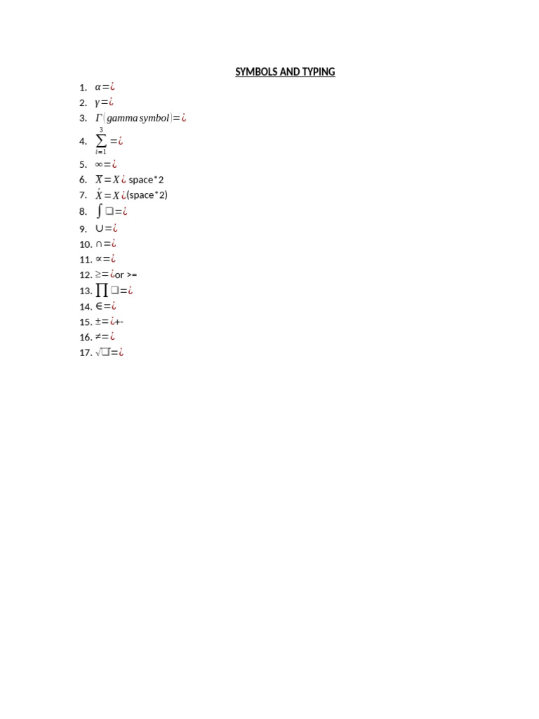 Symbols and Typing | PDF