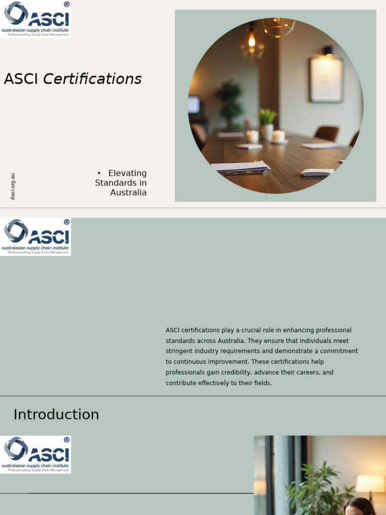 ASCI Certifications Elevating Professional Standards in Australia | PDF ...