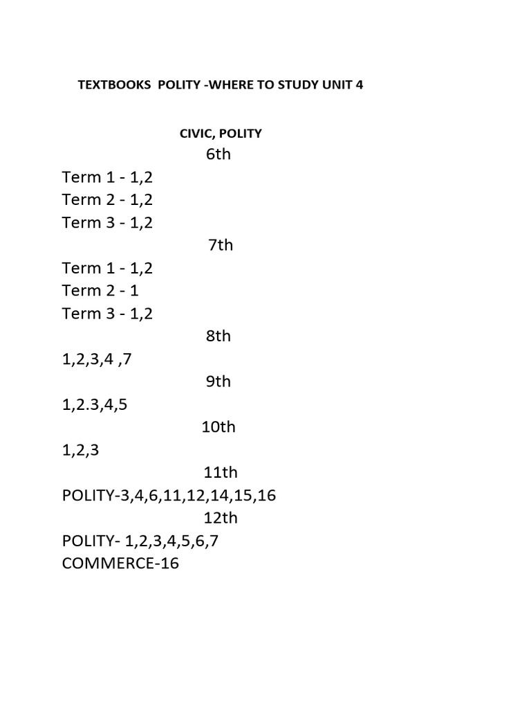 Unit4 Polity | PDF