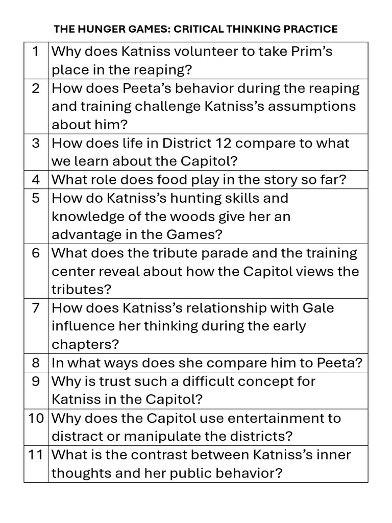 Y8 Critical Thinking Practice THG | PDF
