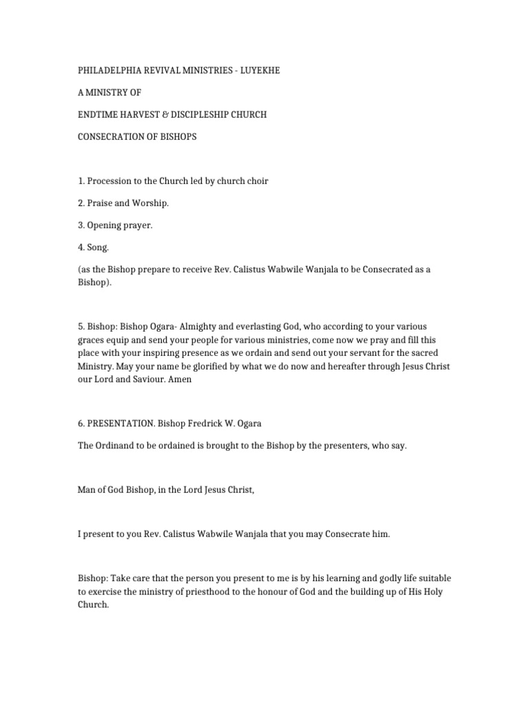 Typeset Consecration | PDF